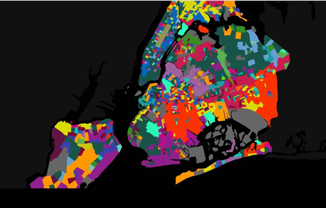 The Languages of New York City in One Colorful Map