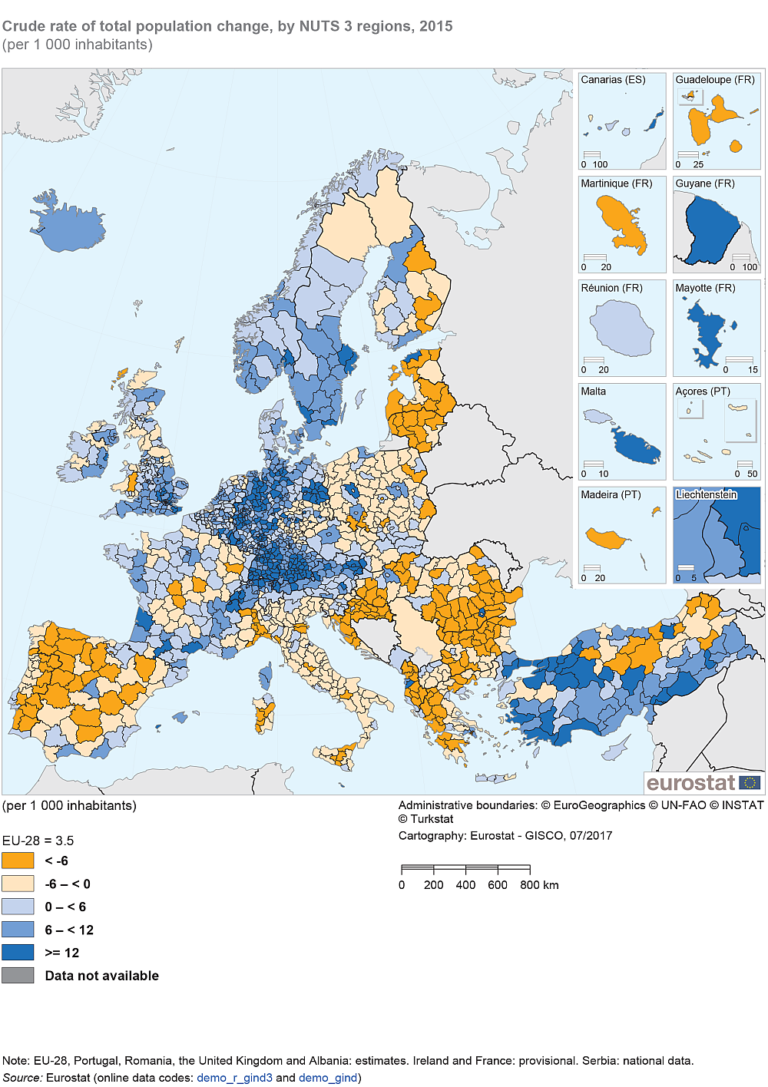 Mapped: Europe's Migration Trends