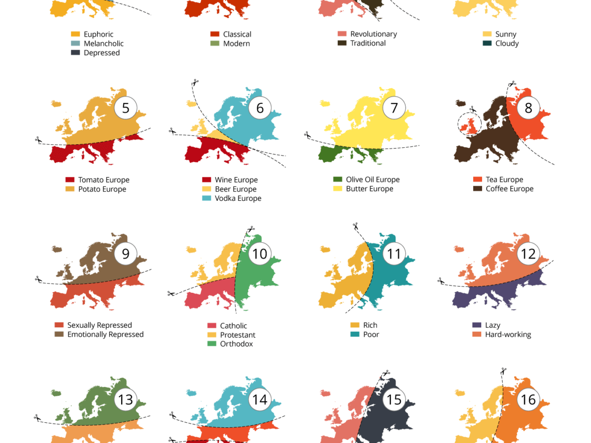 Mapped: the Most Popular Prejudices About Europe