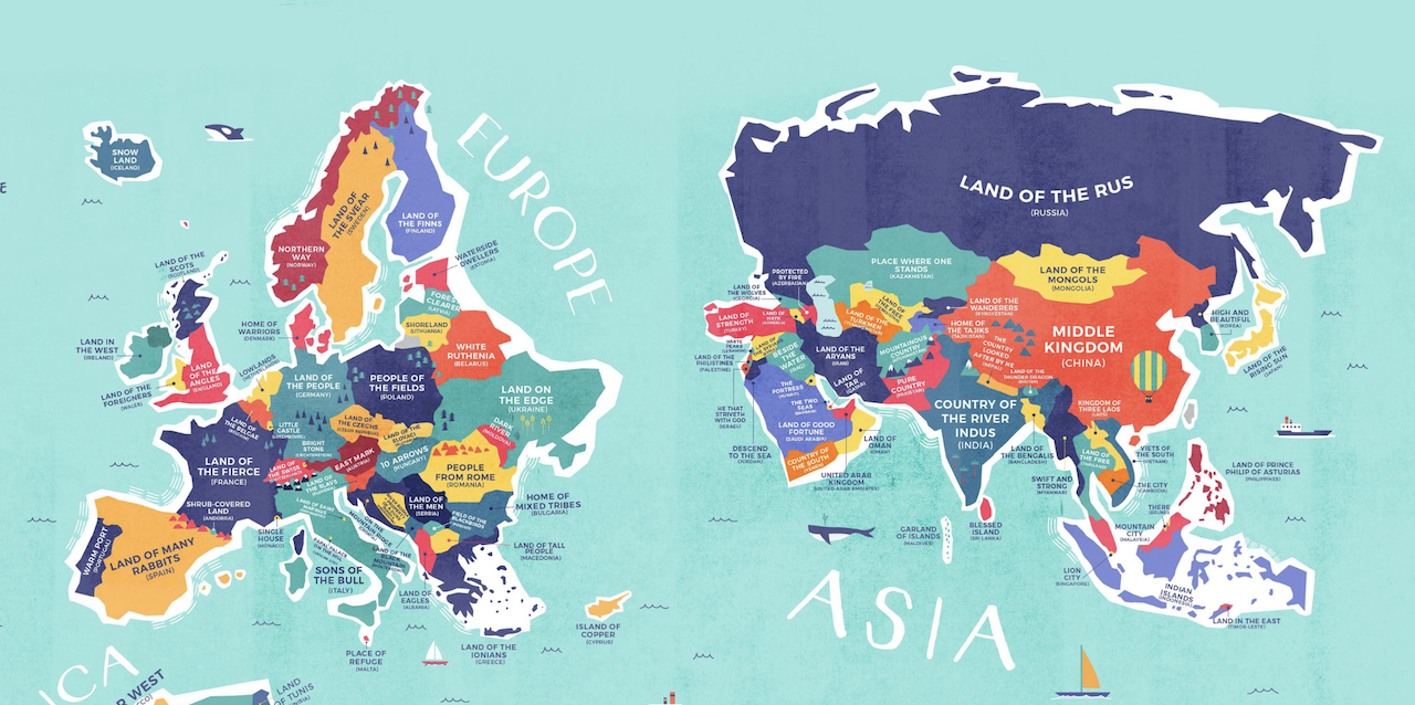 This Map Shows the Literal Meaning of Every Country’s Name