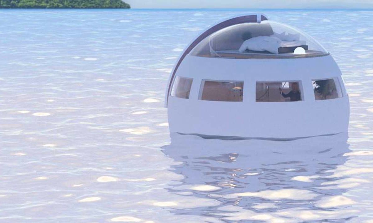 Sleep in This Odd Floating Capsule in Japan and Wake Up on a Desert Island