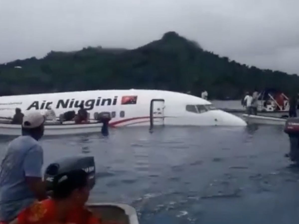 Plane Falls Short of Runway and Crashes in Micronesian Lagoon