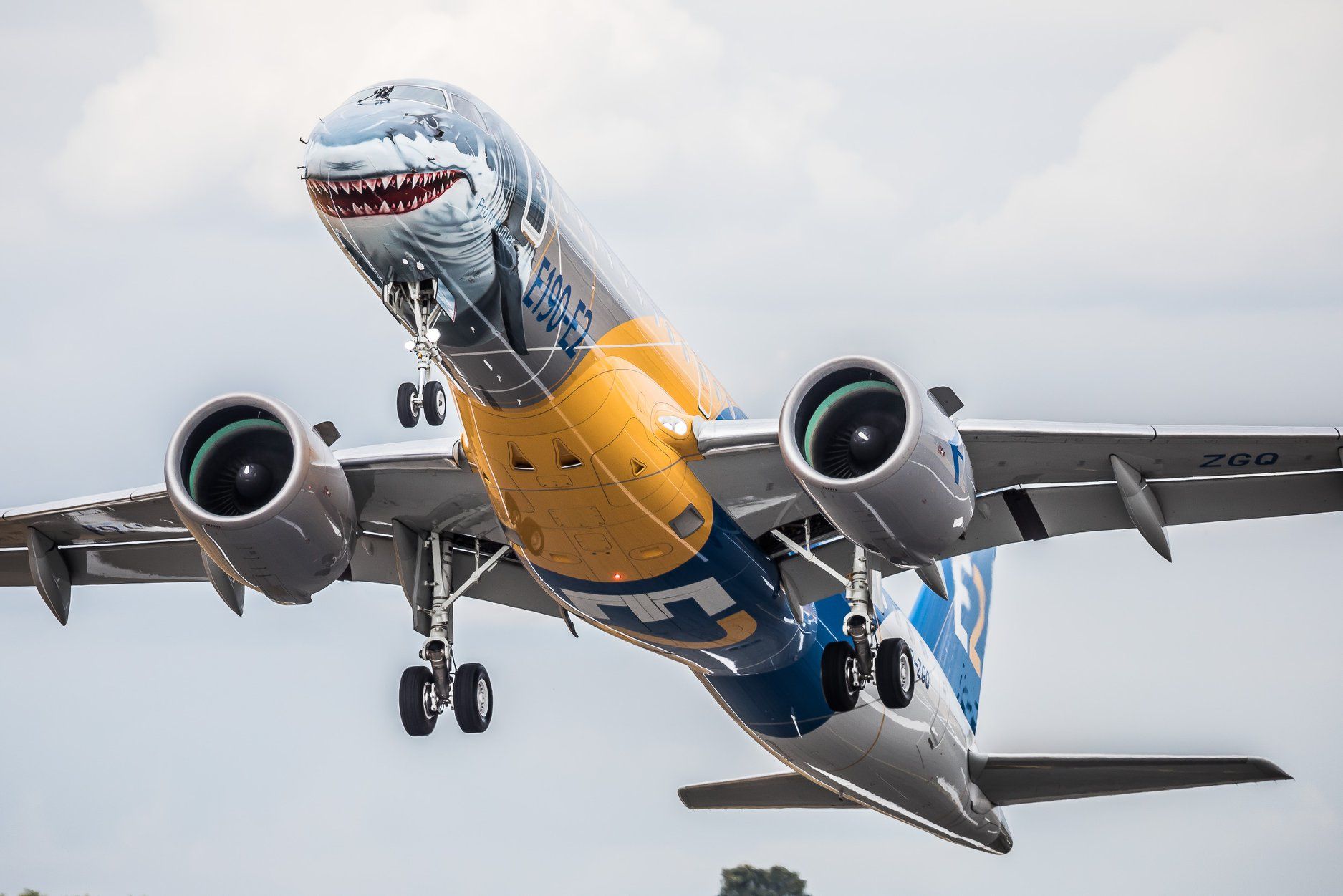 Embraer’s New Jet With Shark Livery Has No Middle Seats