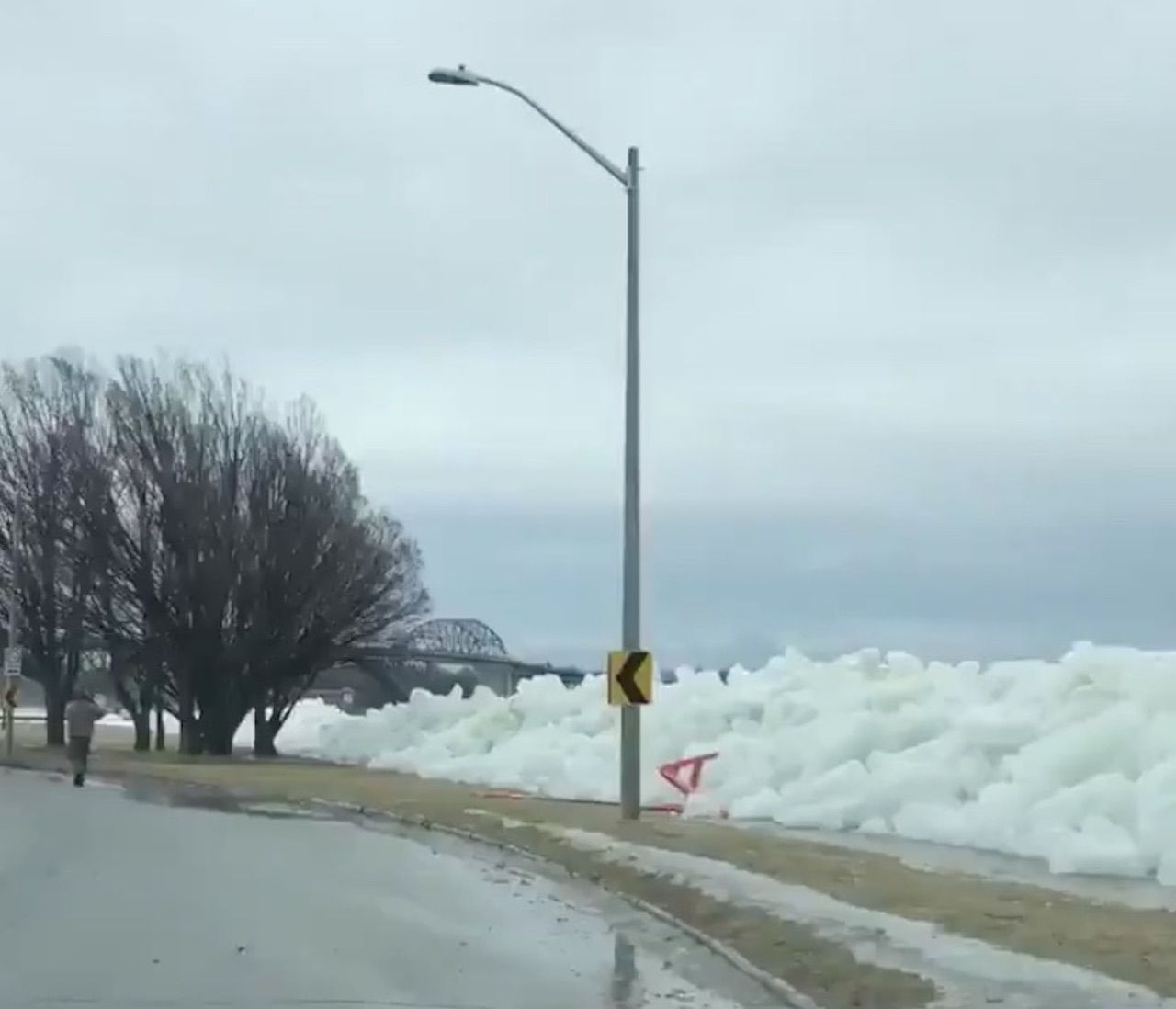 Ice Tsunami Hits Lake Erie