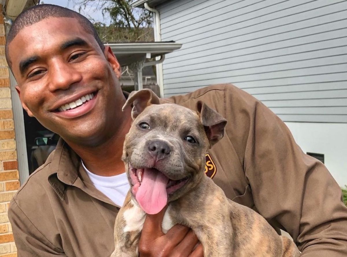 UPS Driver Takes Pictures With Dogs Along His Delivery Route