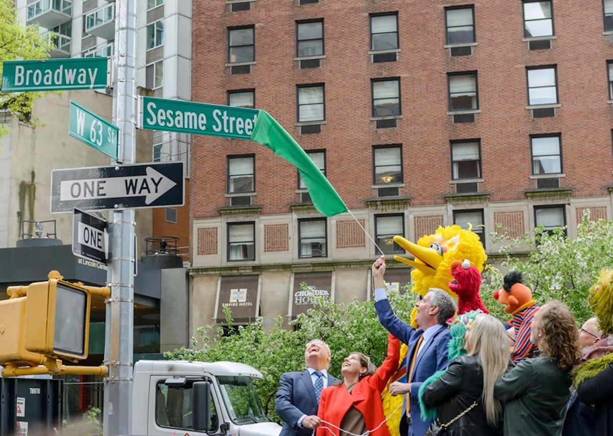 A Street Corner in New York City Has Been Named Sesame Street