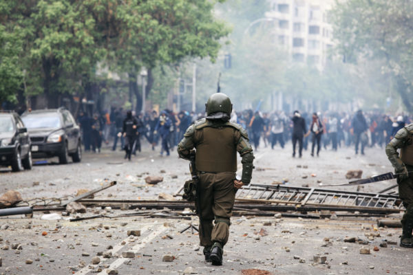 Violent Protests in Santiago, Chile