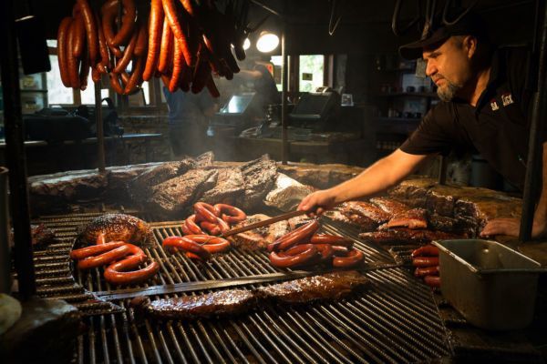 How Brisket, Sausage, and White Bread Came to Define Texas Barbecue