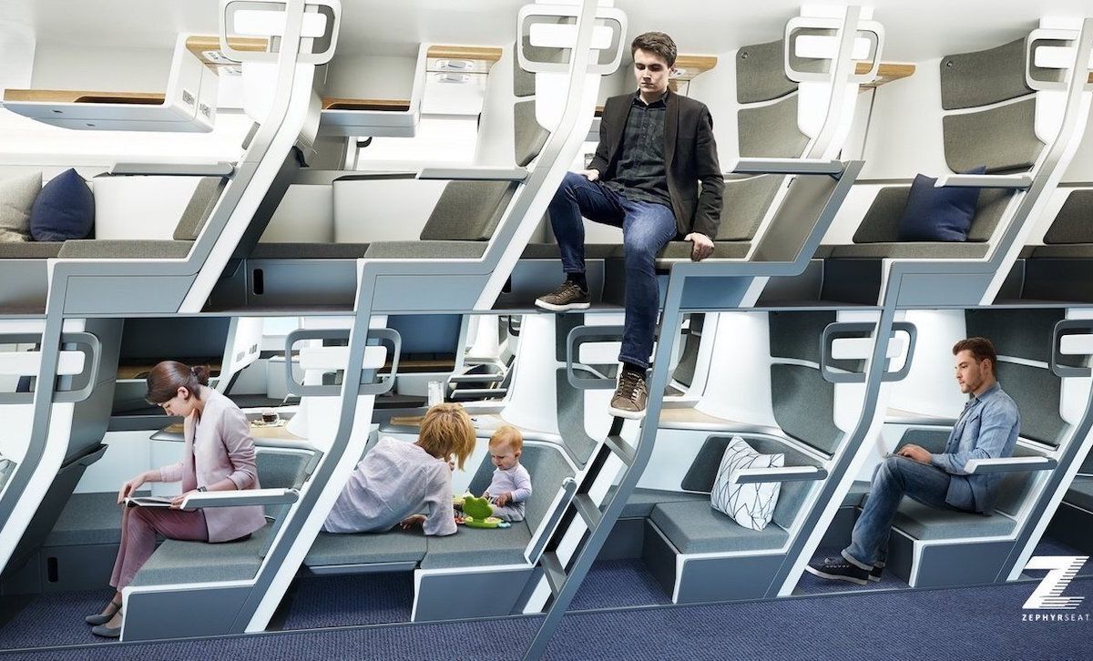 Double Decker Plane Seat Design By Zephyr Seat
