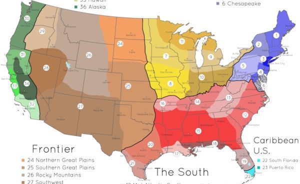 Map of Cultural Regions in the United States - Matador Network