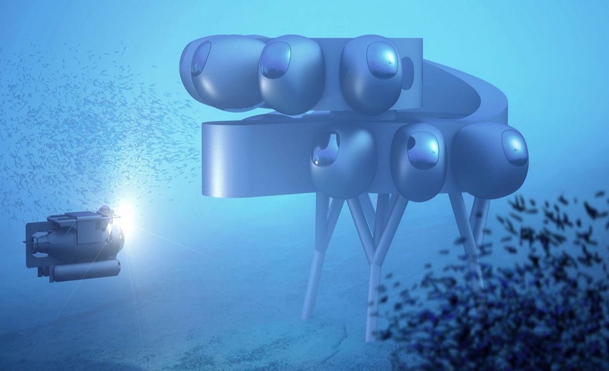Plans for Futuristic Underwater Research Station
