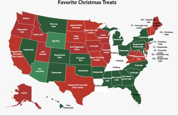 The Most Popular Christmas Treat in Each State