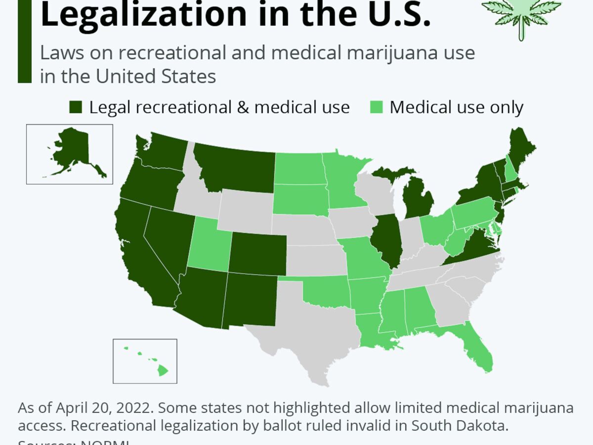 Every State's Cannabis Laws, Mapped