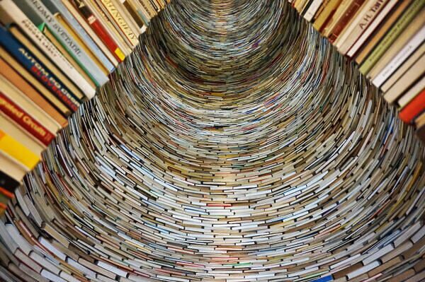 The Prague Library Has a Incredible Book Tower in Its Lobby