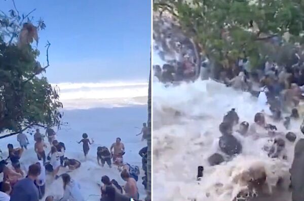 Video: Tourists Nearly Swept Away at the Eddie in Hawaii