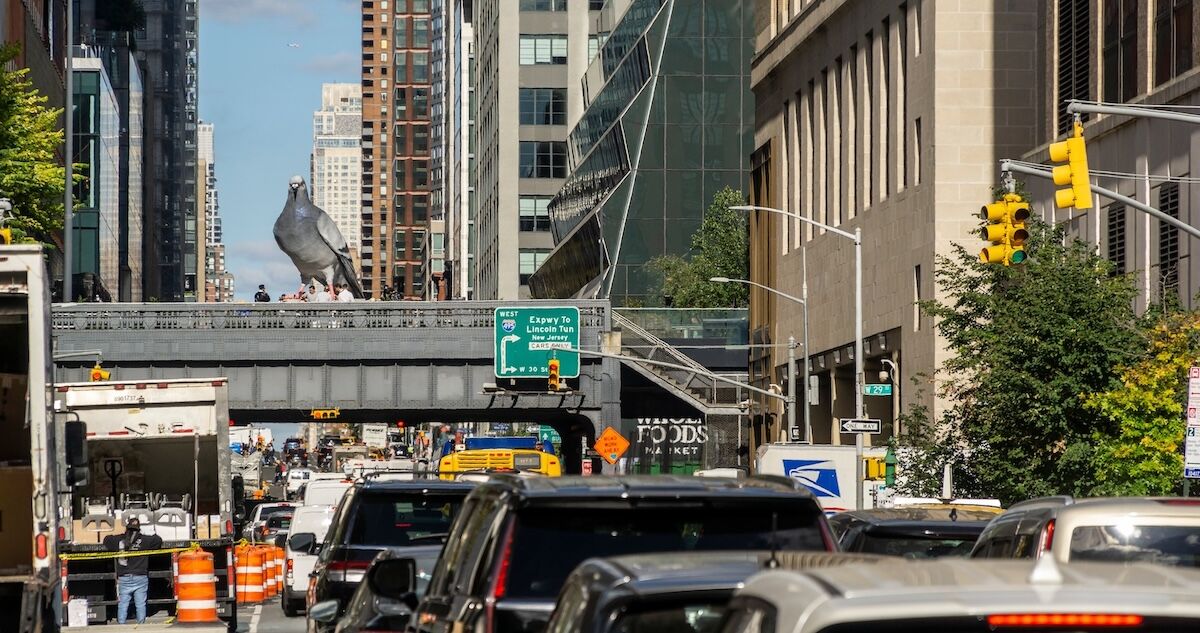There's a Giant Pigeon Sculpture in New York City's High Line
