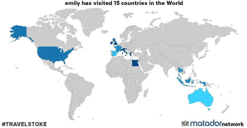 My travel map | Emily's adventures