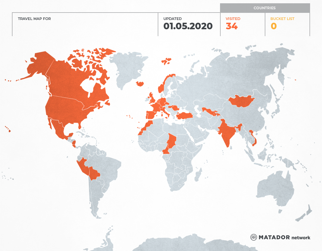 Jessica's Travel Map - Matador Network